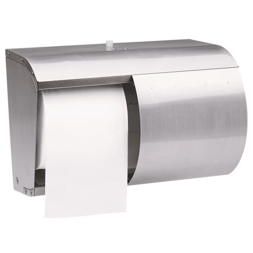GuestSupply US | Kimberly-Clark Coreless Double Roll Toilet Paper Dispenser, Stainless Steel